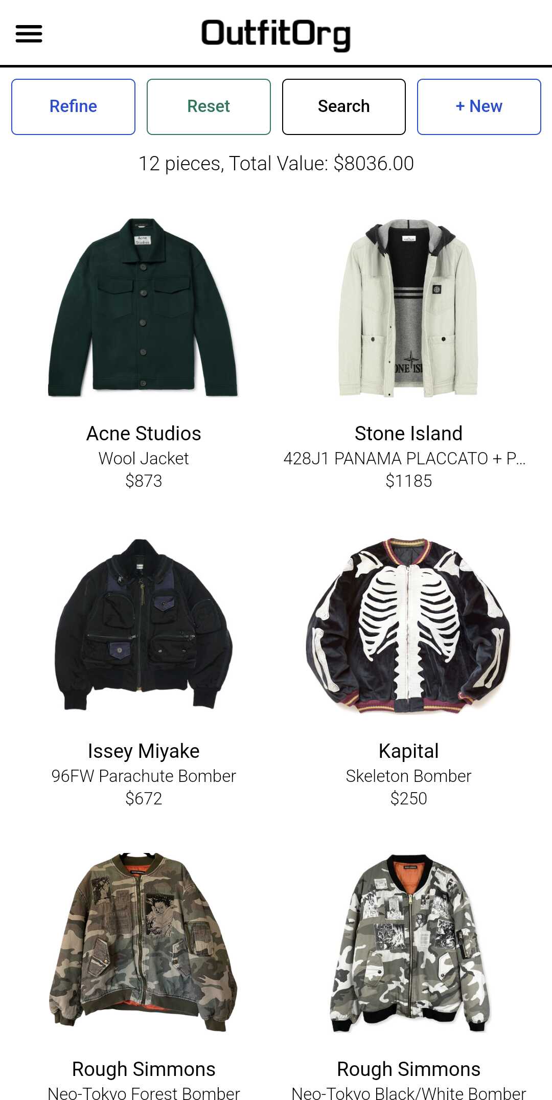 OutfitOrg - Create & Organize Outfits Online.