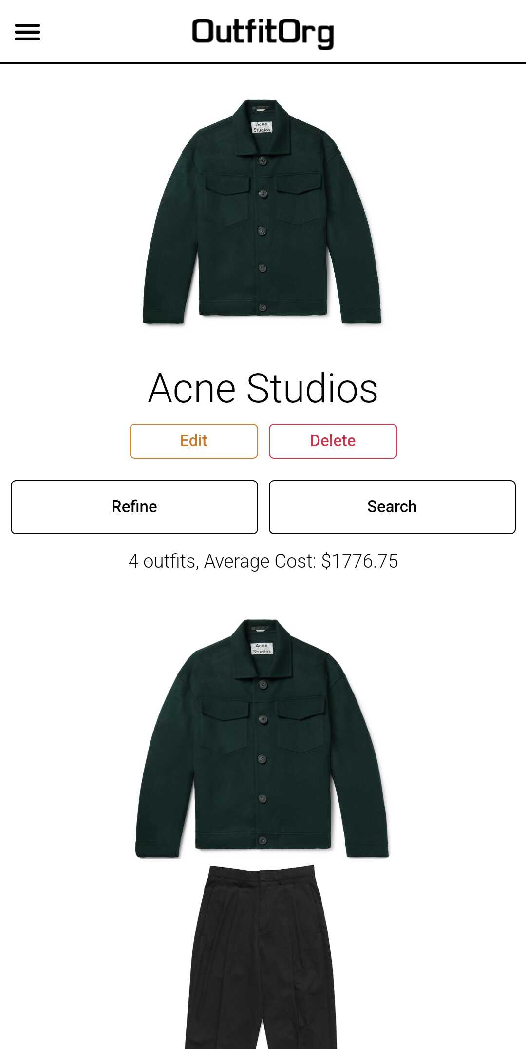 OutfitOrg - Create & Organize Outfits Online.