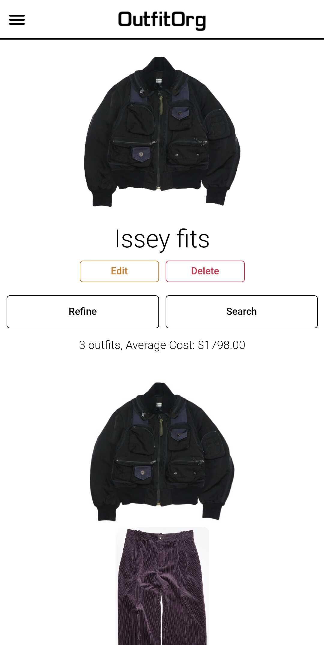 OutfitOrg - Create & Organize Outfits Online.