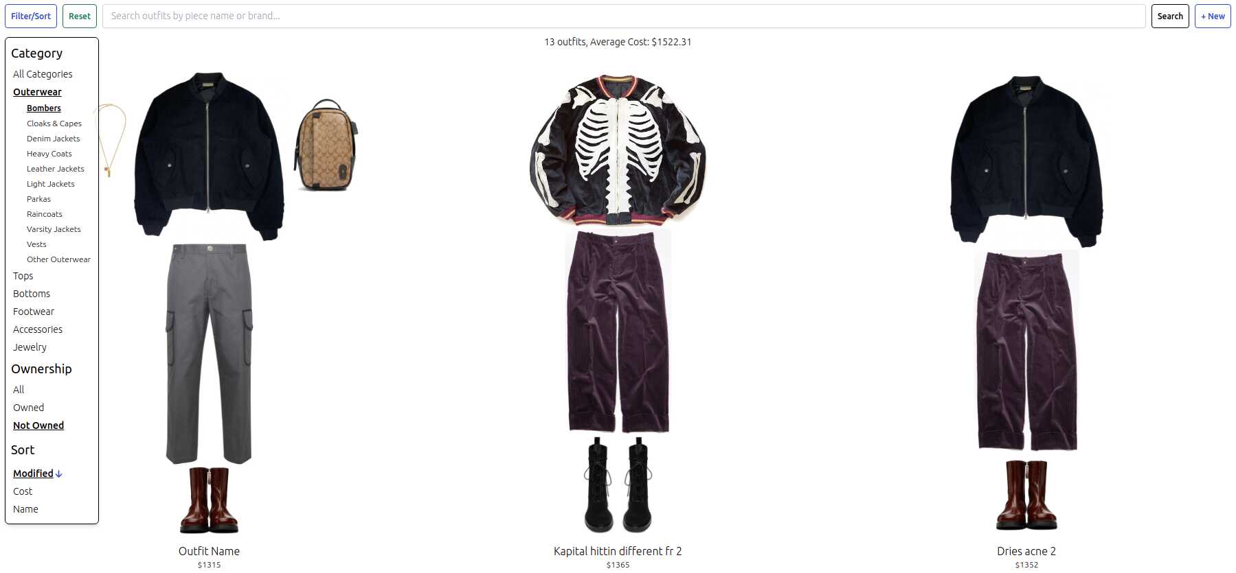 OutfitOrg - Create & Organize Outfits Online.